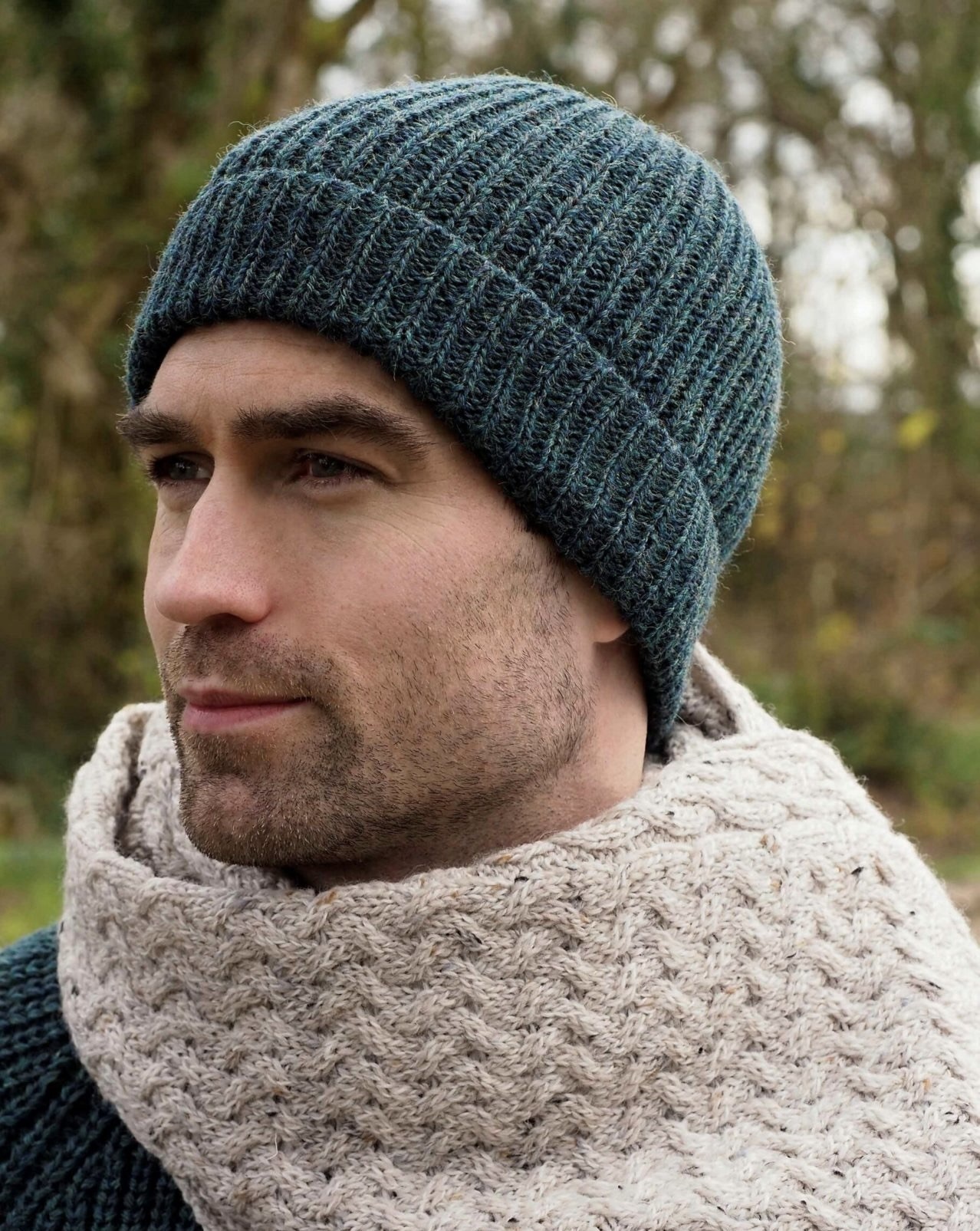Bonnet irlandais chaud pure laine Aran Crafts